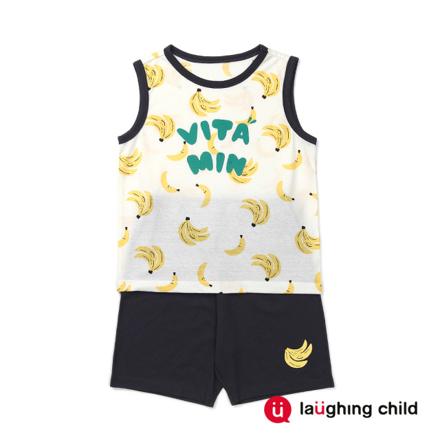 【Laughing Child】Airy Cool透氣涼感無袖居家套裝-兩色選 | little ground official ...