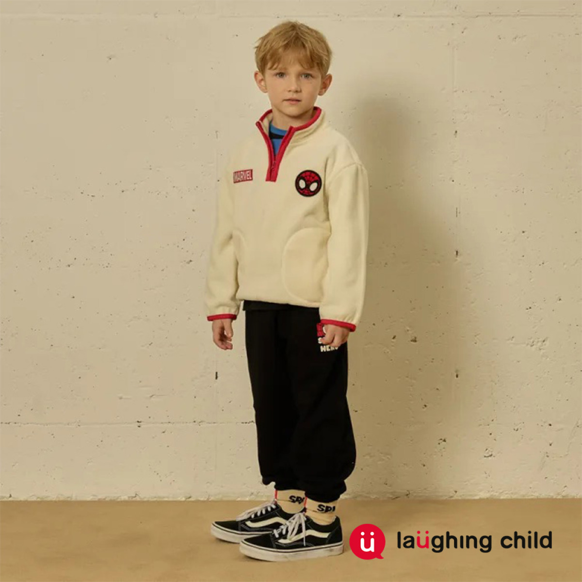 【laughing child】SPIDEY系列半拉鍊絨毛上衣-三色選 | little ground official website ...
