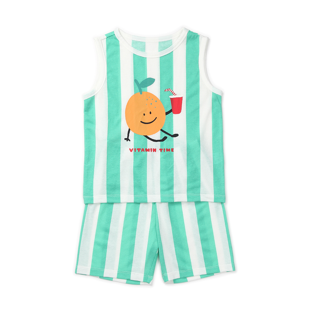 【Laughing Child】Airy Cool透氣涼感無袖居家套裝-兩色選 | little ground official ...